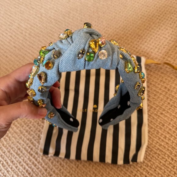 Lele Sadoughi | Accessories | Lele Sadoughi Denim Embellished Headband ...